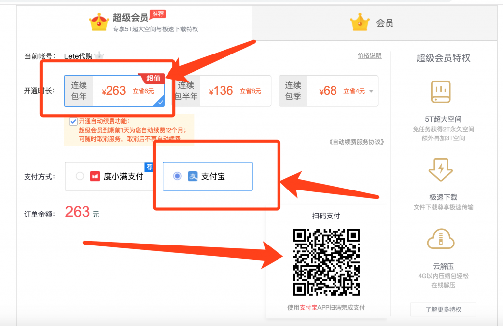 Buy Recharge Pan.baidu Membership Premium Account,Baidu YunPan Cloud ...